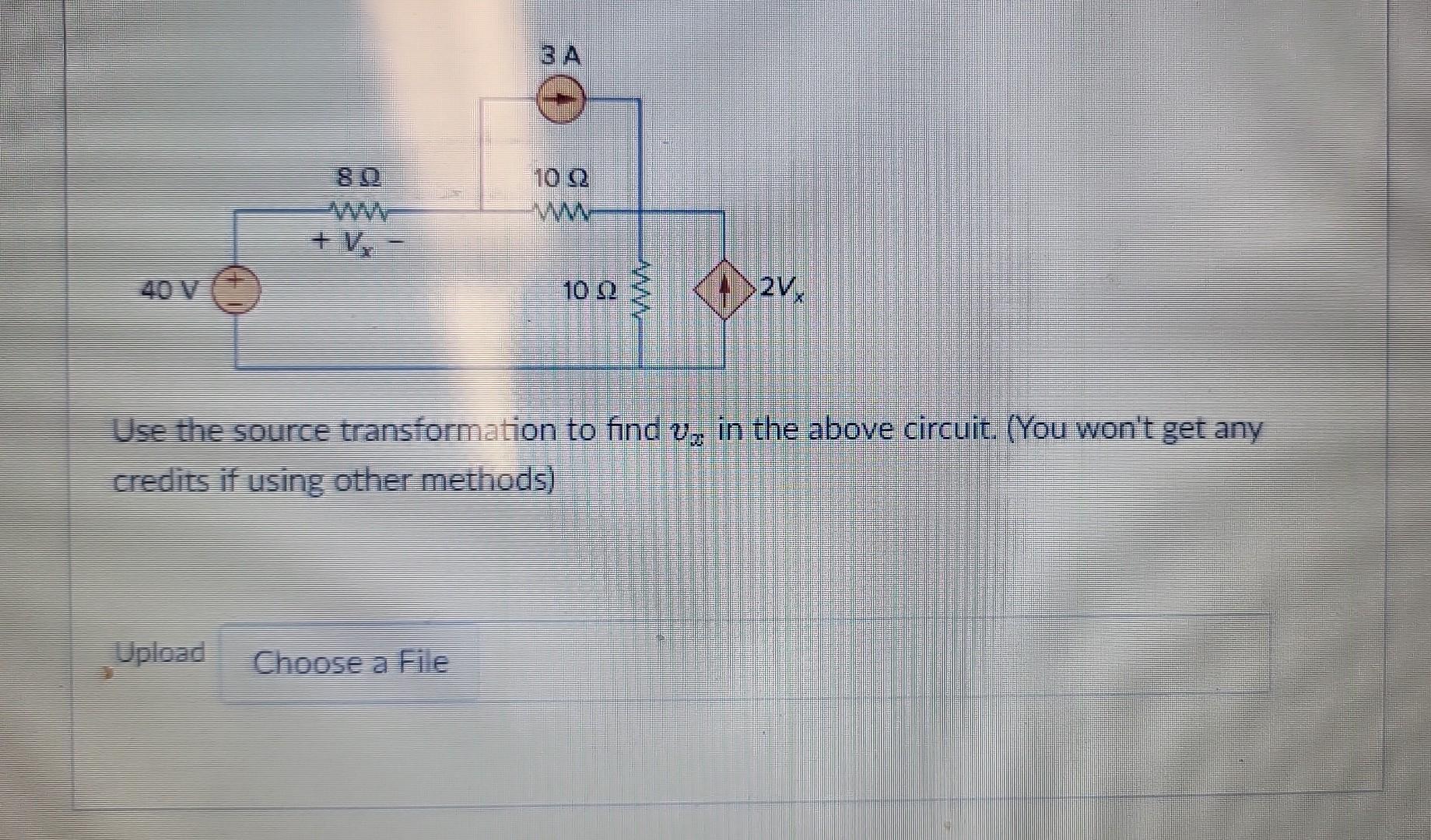 Solved Use the source transformation to find vx in the above | Chegg.com