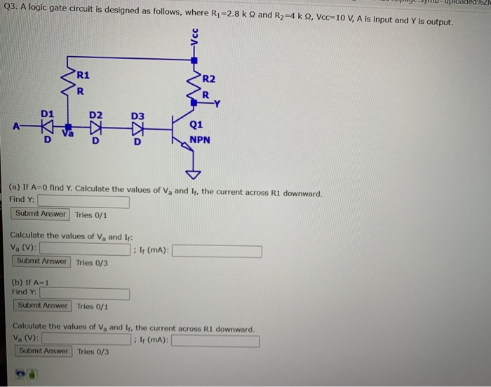 Solved Q3. A logic gate circuit is designed as follows, | Chegg.com