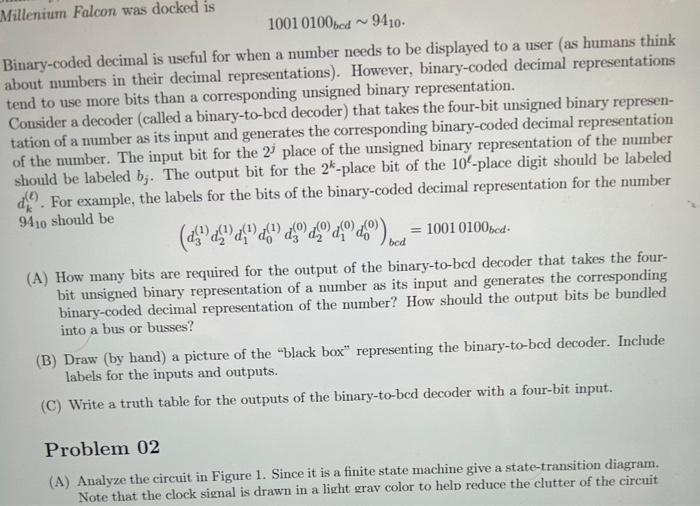 Solved Binary-coded decimal is useful for when a number | Chegg.com