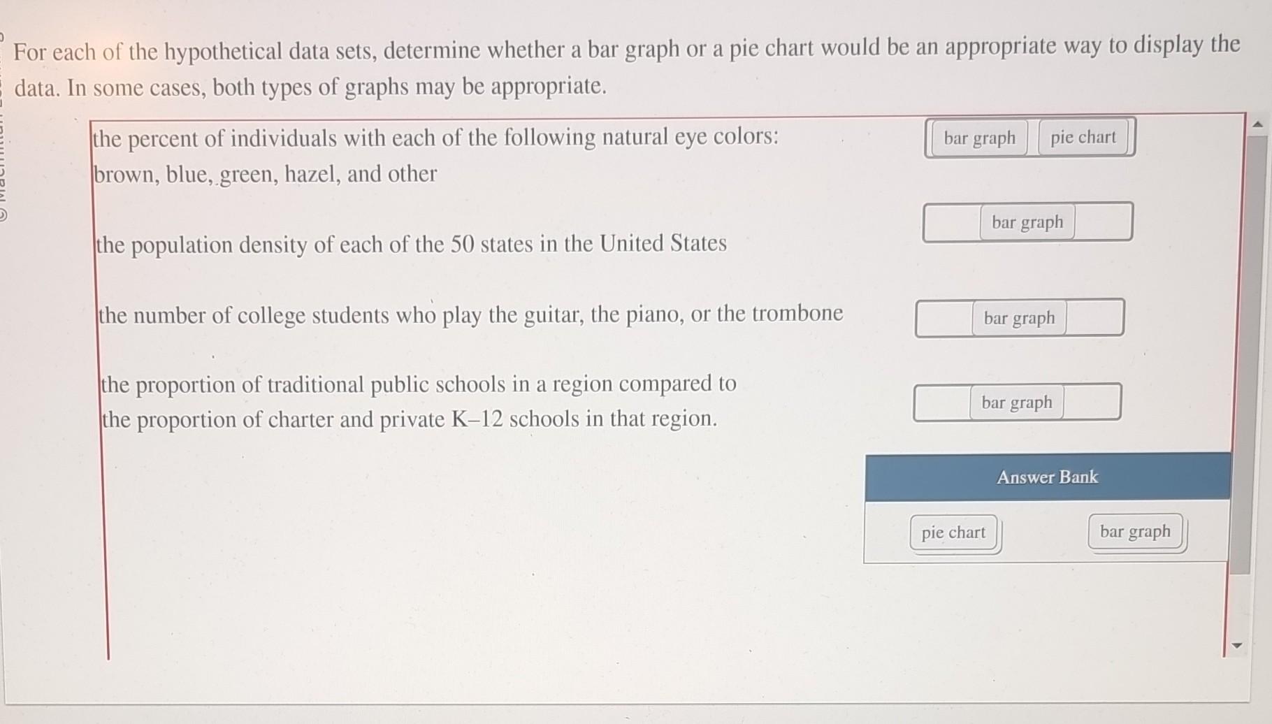 Solved For each of the hypothetical data sets, determine | Chegg.com