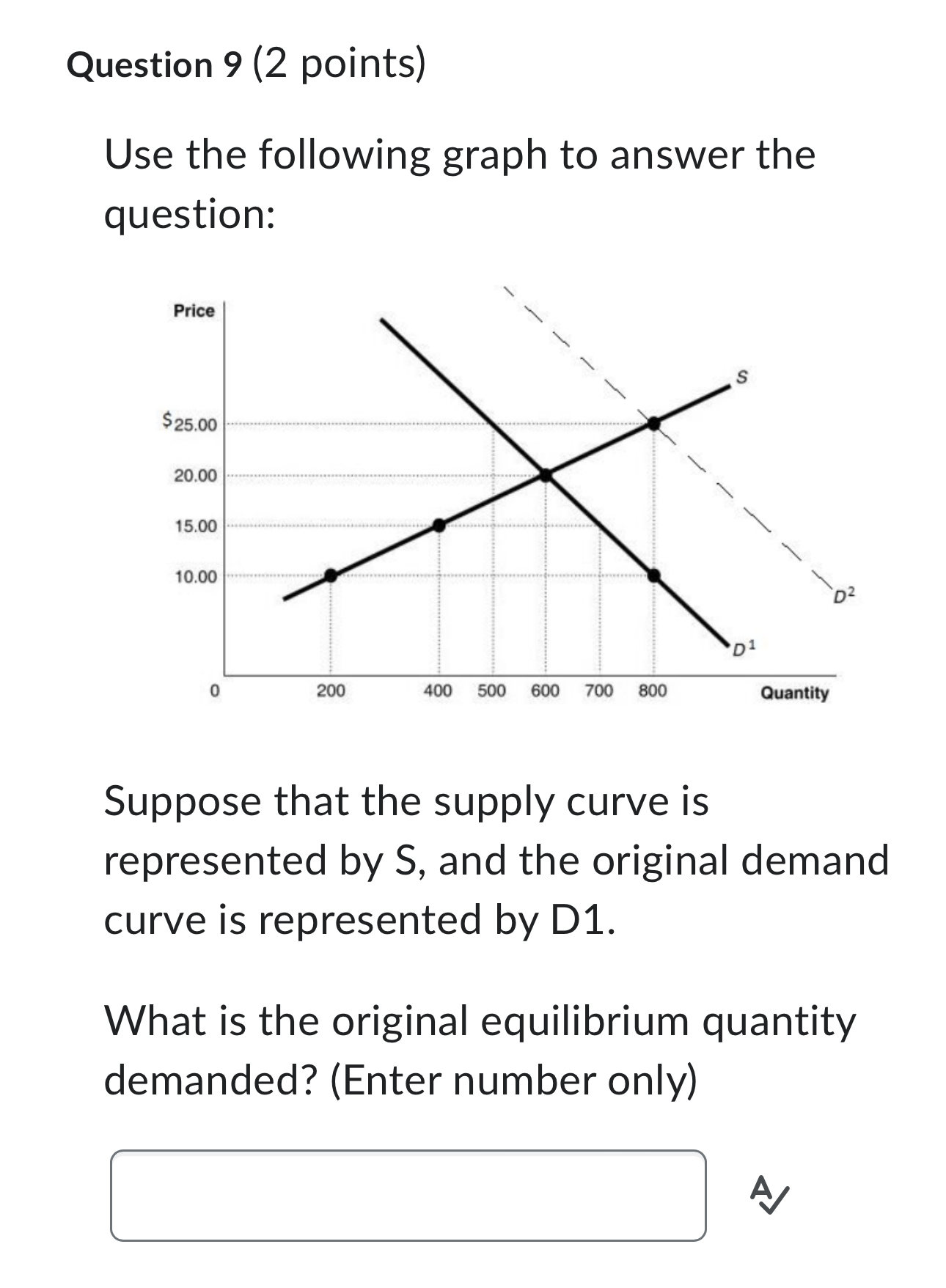 Solved Question 9 (2 ﻿points)Use the following graph to | Chegg.com