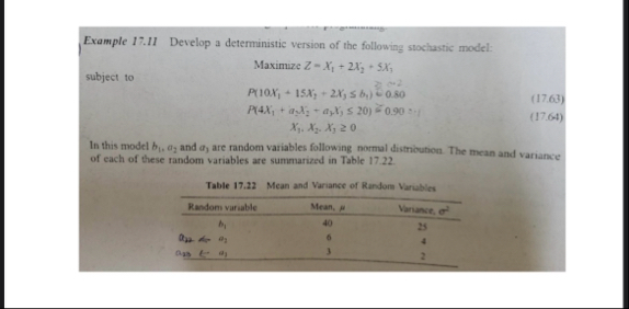 Solved Example 17.11 ﻿Develop a deterministic version of the | Chegg.com
