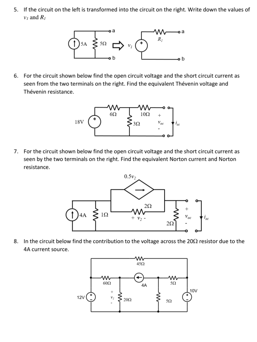 Solved If the circuit on the left is transformed into the | Chegg.com