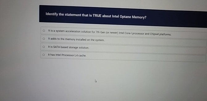 Solved Identify the statement that is TRUE about Intel | Chegg.com