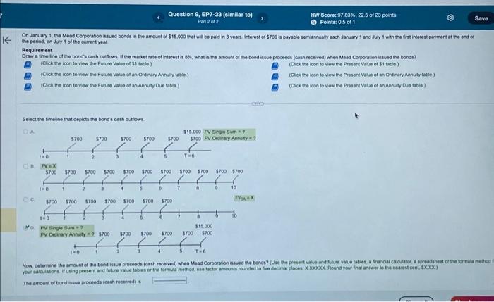 Select the timeline that depicts the bond's cash | Chegg.com