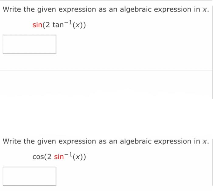 Solved Simplify the expression by using a Double-Angle | Chegg.com