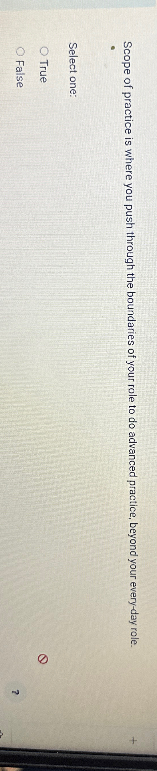 Solved Scope of practice is where you push through the | Chegg.com