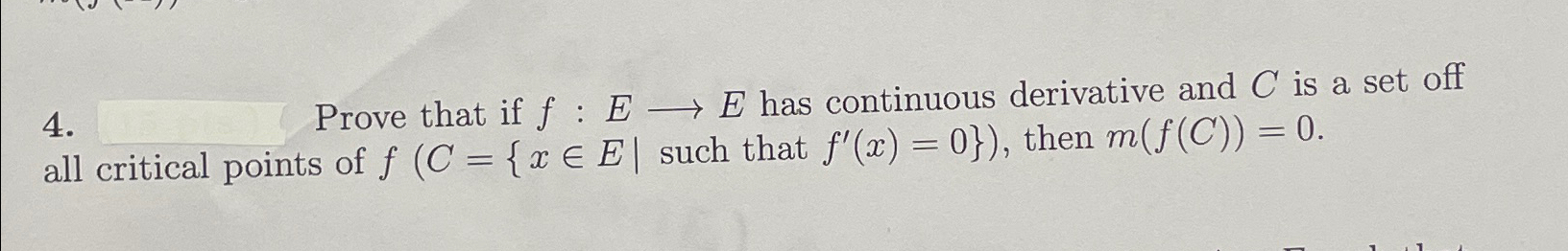 Solved Prove that if f:ElongrightarrowE has continuous | Chegg.com