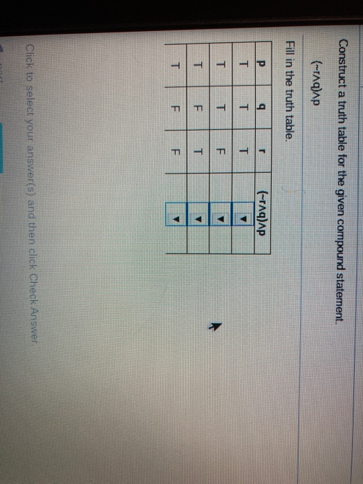 Solved Construct A Truth Table For The Given Compound 2428