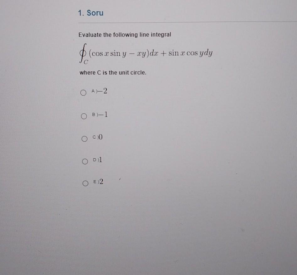 Solved Evaluate the following line integral $(008 2 (cos x | Chegg.com