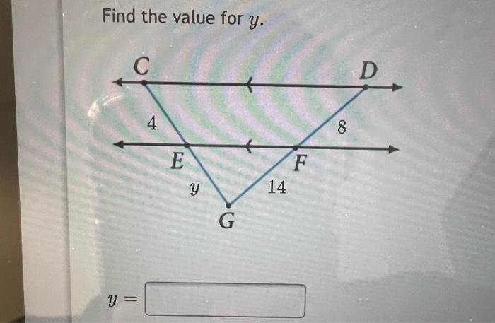 Solved Find the value for y. | Chegg.com