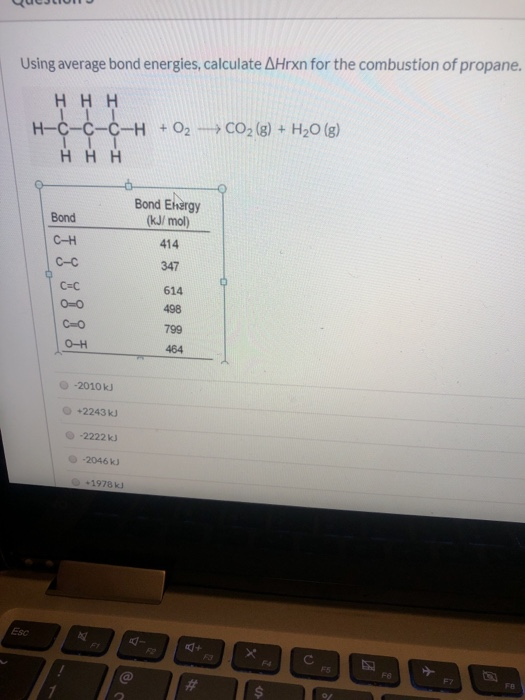 Solved CUCJCIUN Using average bond energies, calculate AHrxn | Chegg.com