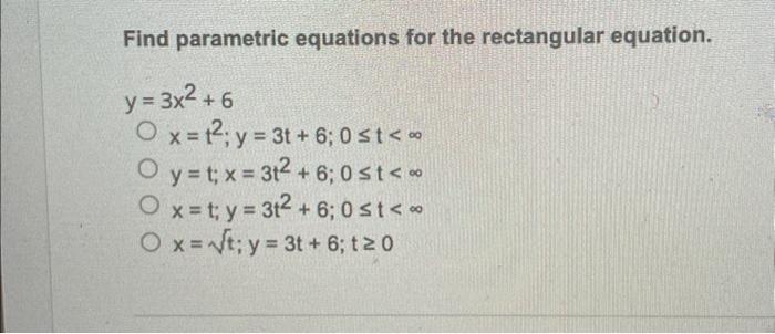 Solved Find parametric equations for the rectangular | Chegg.com