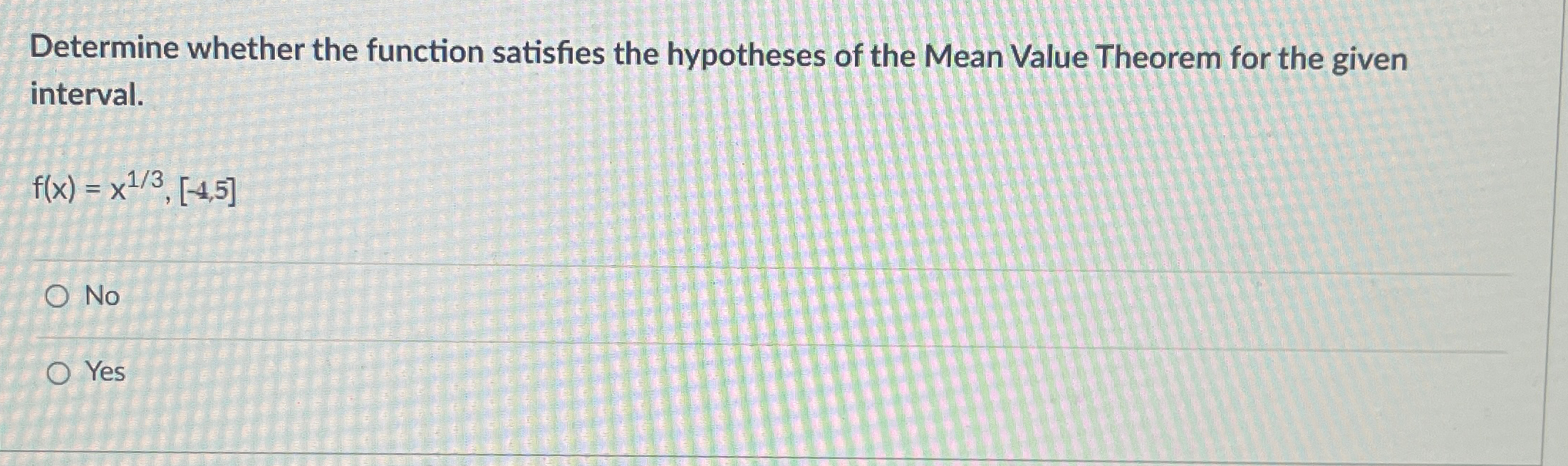 Determine Whether The Function Satisfies The