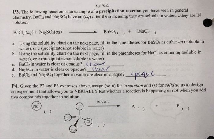 Solved SNI/SN2 P3. The following reaction is an example of a | Chegg.com
