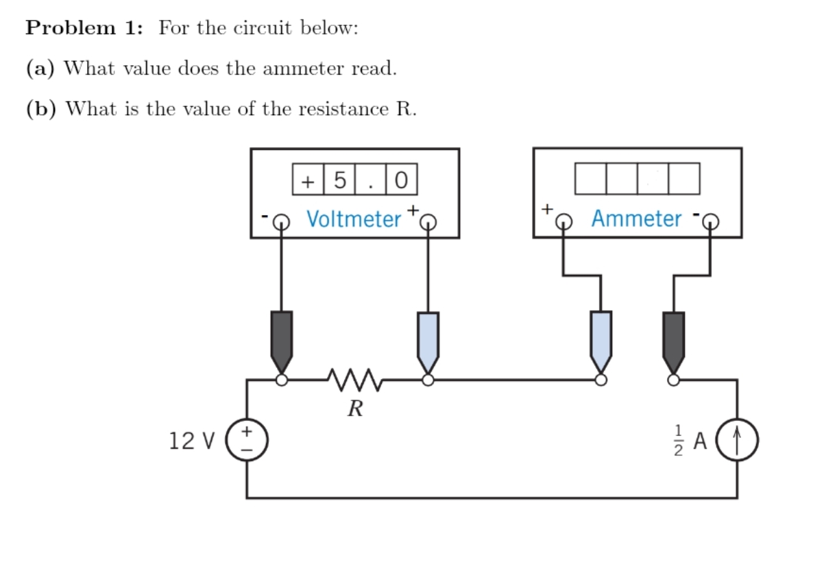 Solved Problem 1: For the circuit below:(a) ﻿What value does | Chegg.com