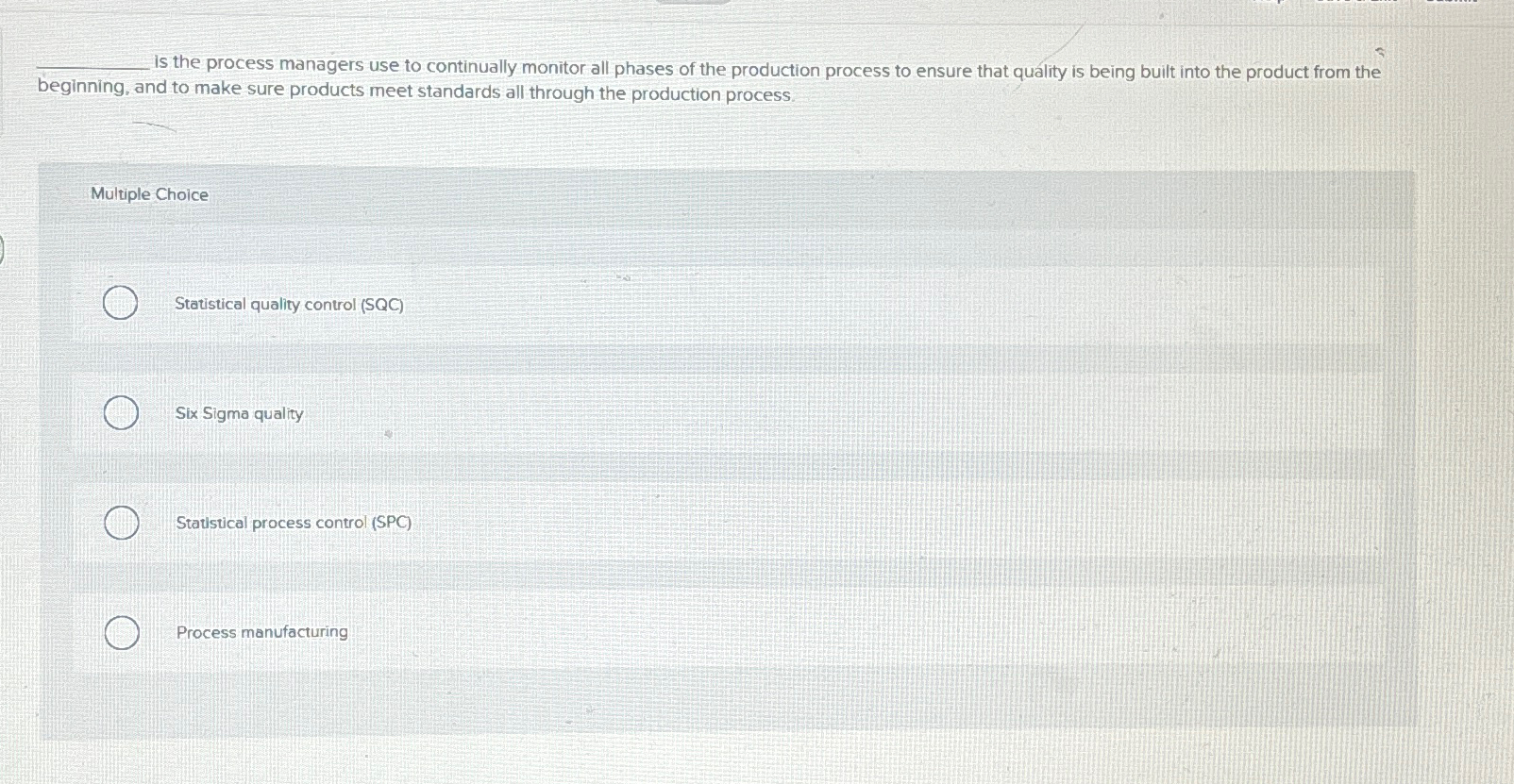 Solved is the process managers use to continually monitor | Chegg.com