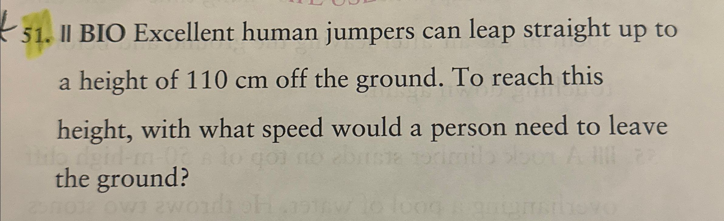 Solved II BIO Excellent human jumpers can leap straight up | Chegg.com