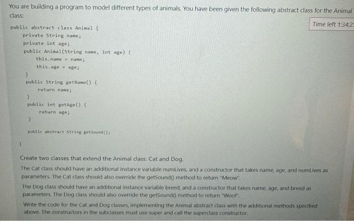 Solved You are building a program to model different types | Chegg.com