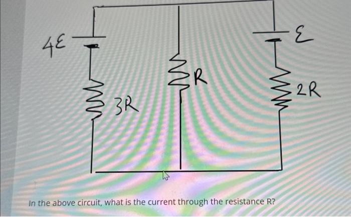 Solved 4E ww 3R m R www In the above circuit, what is the | Chegg.com
