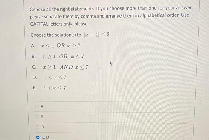 Solved Choose all the right statements. If you choose more | Chegg.com