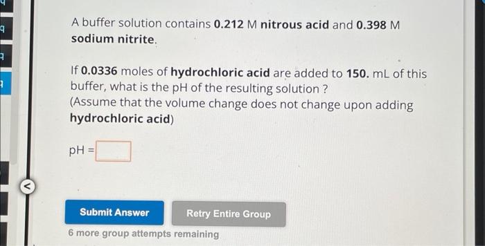 Solved please solve buffer plus acid/base. Calculate pH. | Chegg.com