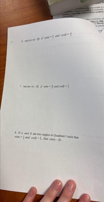 Solved Use sum or difference identities to find the exact | Chegg.com