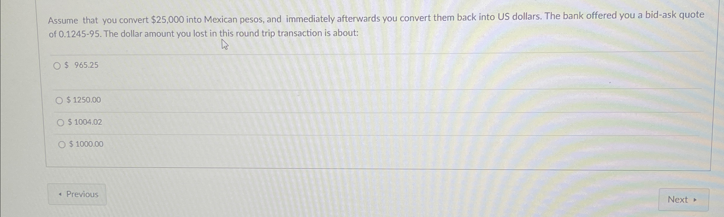 Solved Assume that you convert $25,000 ﻿into Mexican pesos, | Chegg.com