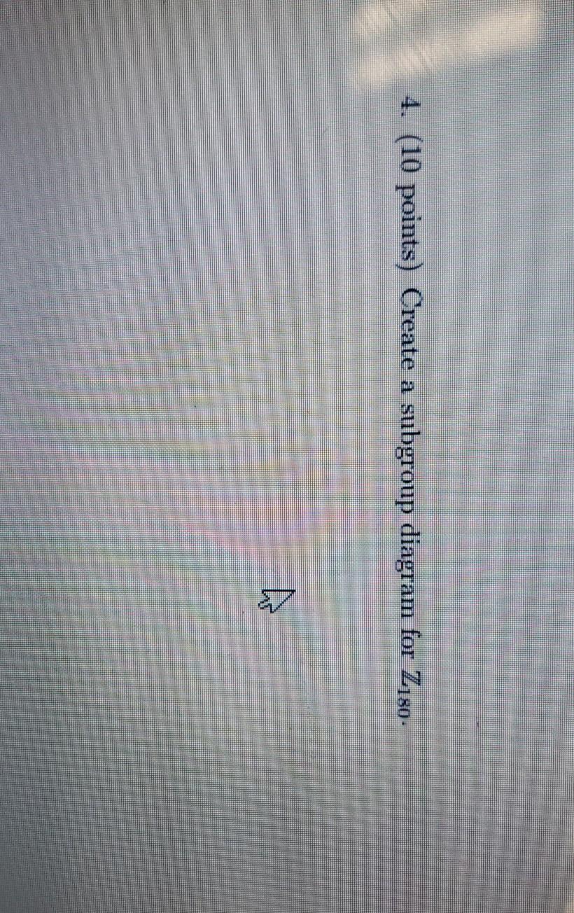 Solved 4. (10 points) Create a subgroup diagram for Z130. | Chegg.com