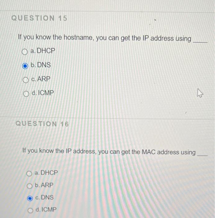 Solved If you know the hostname, you can get the IP address | Chegg.com