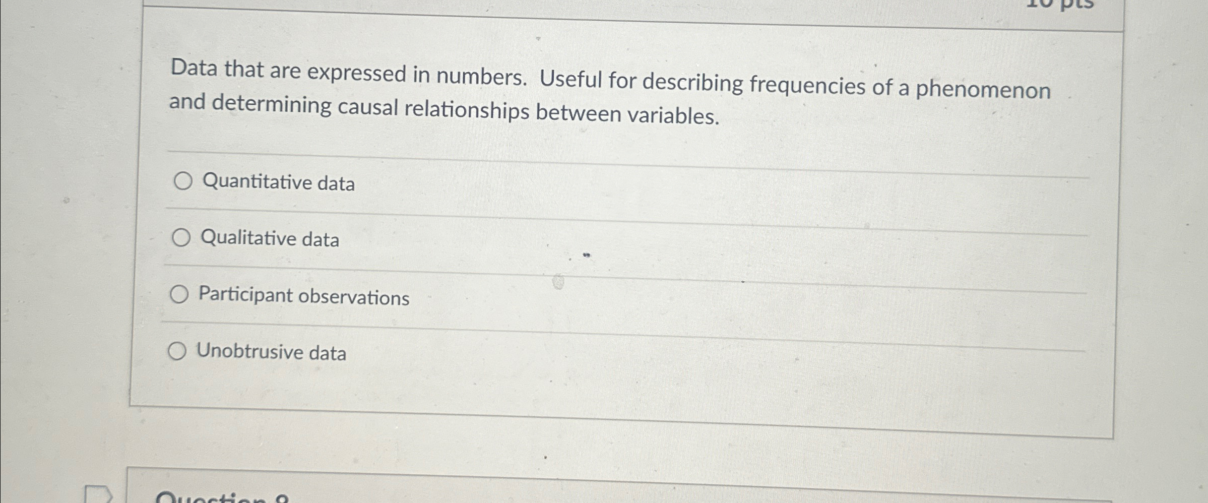 Solved Data that are expressed in numbers. Useful for | Chegg.com