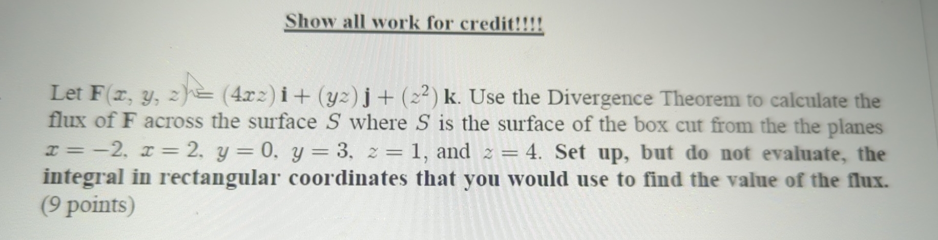 Solved Show all work for credit!!!!Let | Chegg.com