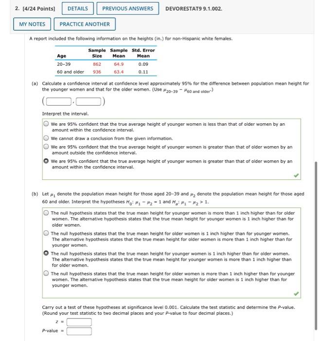 Solved 2. [4/24 Points) DETAILS PREVIOUS ANSWERS DEVORESTAT9 | Chegg.com