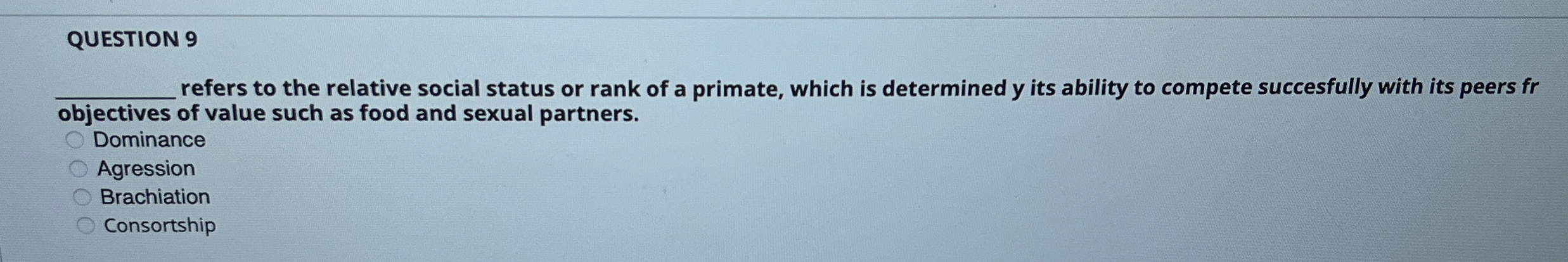 Solved QUESTION 9refers to the relative social status or | Chegg.com