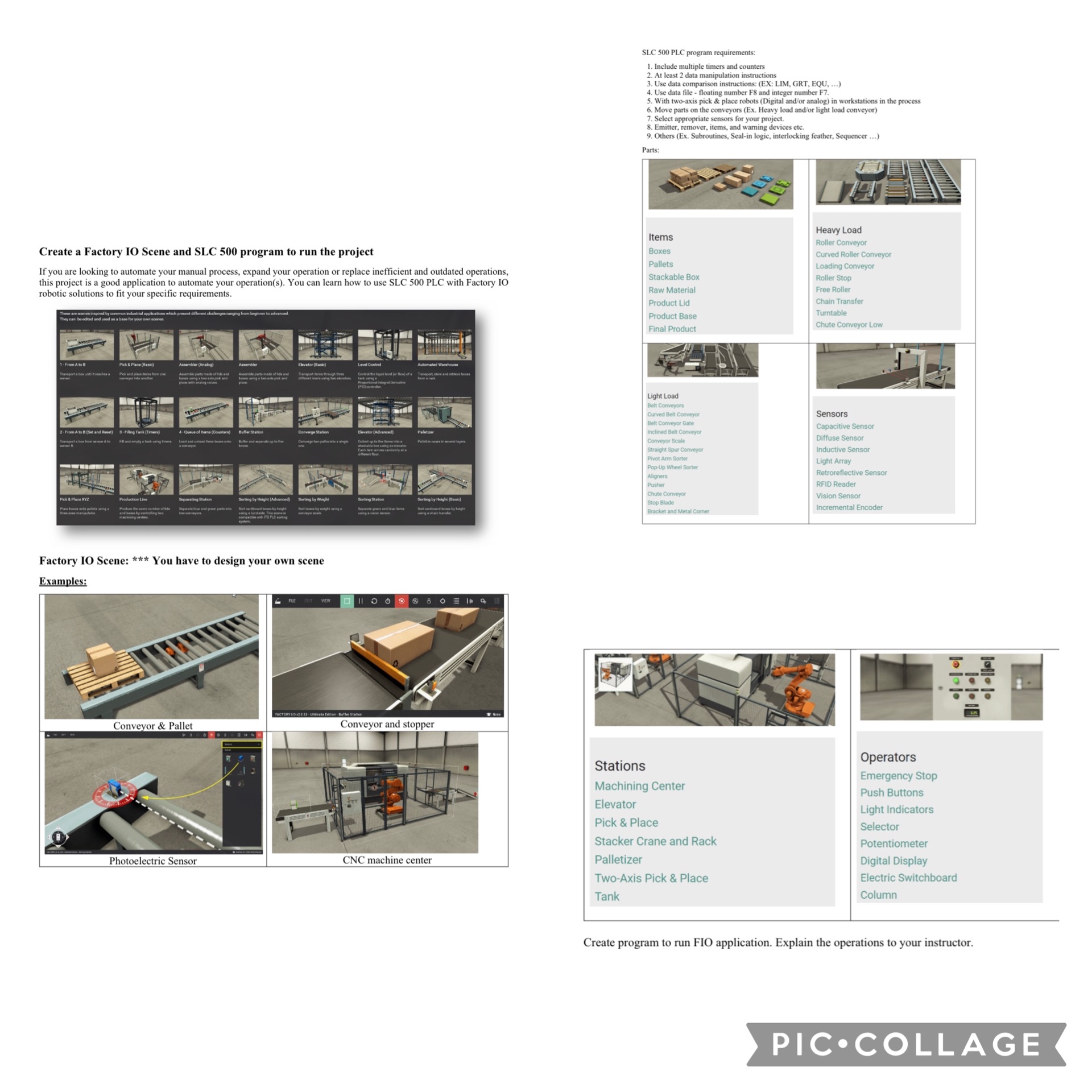 Solved SLC 500 ﻿PLC program requirements:Include multiple | Chegg.com
