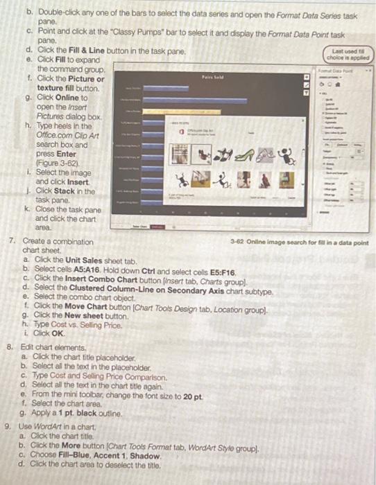 b. Double-click any one of the bars to salect the | Chegg.com