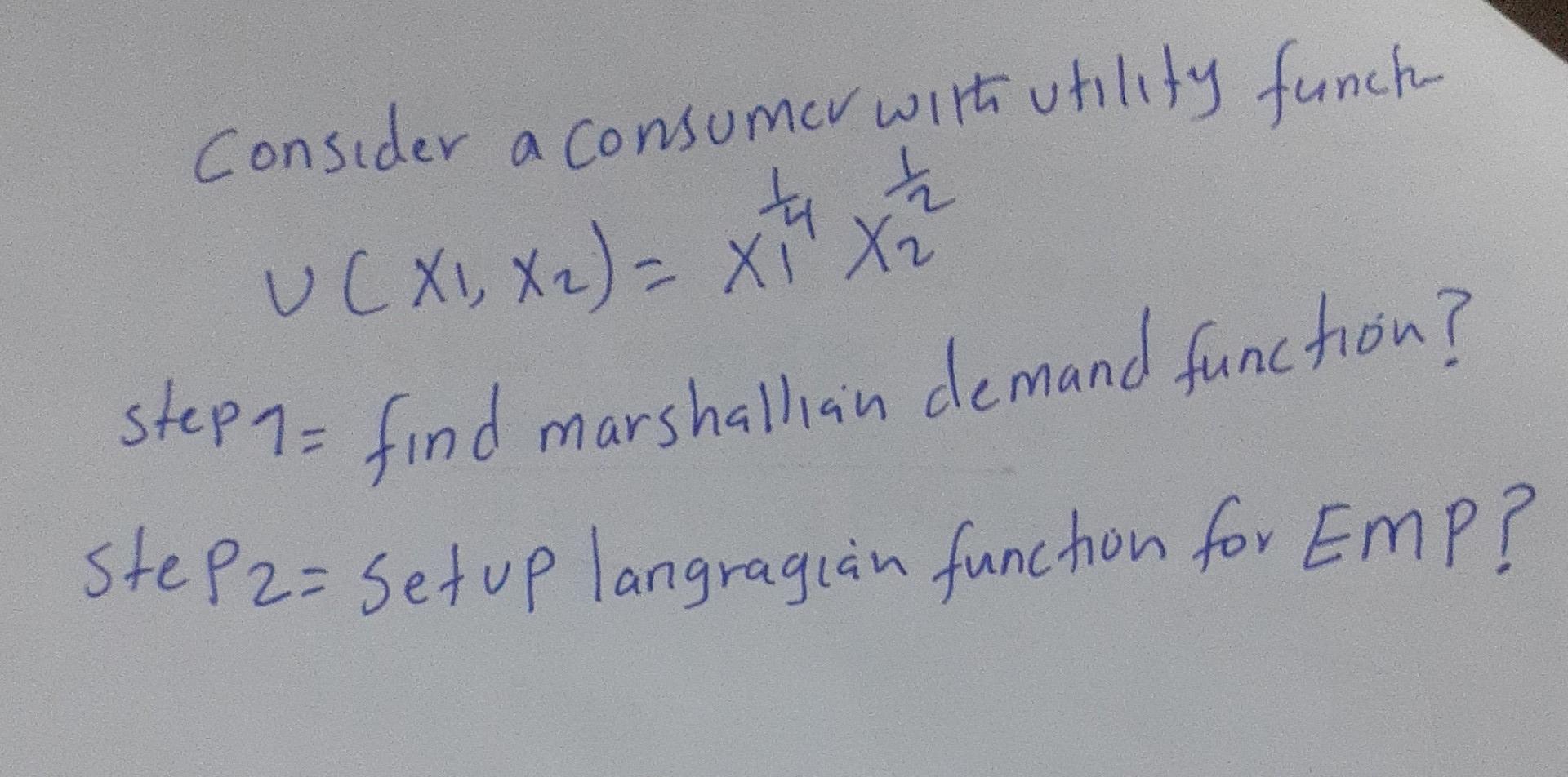 Solved Consider a consumer with utility functe | Chegg.com