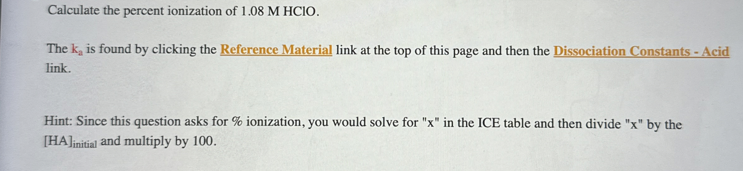 Solved The below picture is the chemistry problem i need | Chegg.com