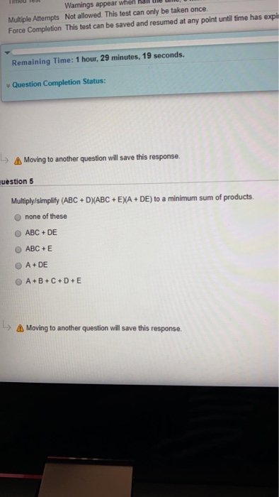 Solved Warnings appear when all Multiple Attempts Not | Chegg.com