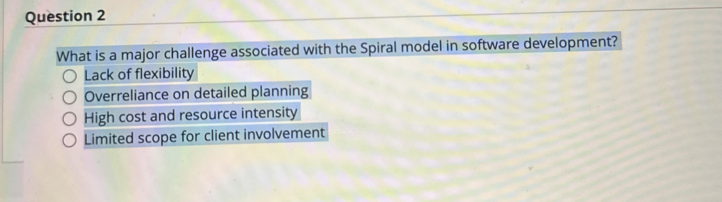 Solved Question 2What is a major challenge associated with | Chegg.com