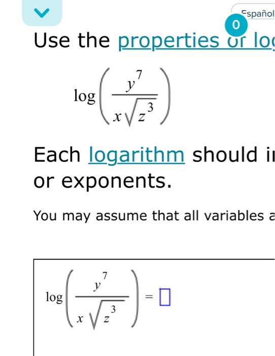 Solved O EXPONENTIAL AND LOGARITHMIC F... Expanding a | Chegg.com