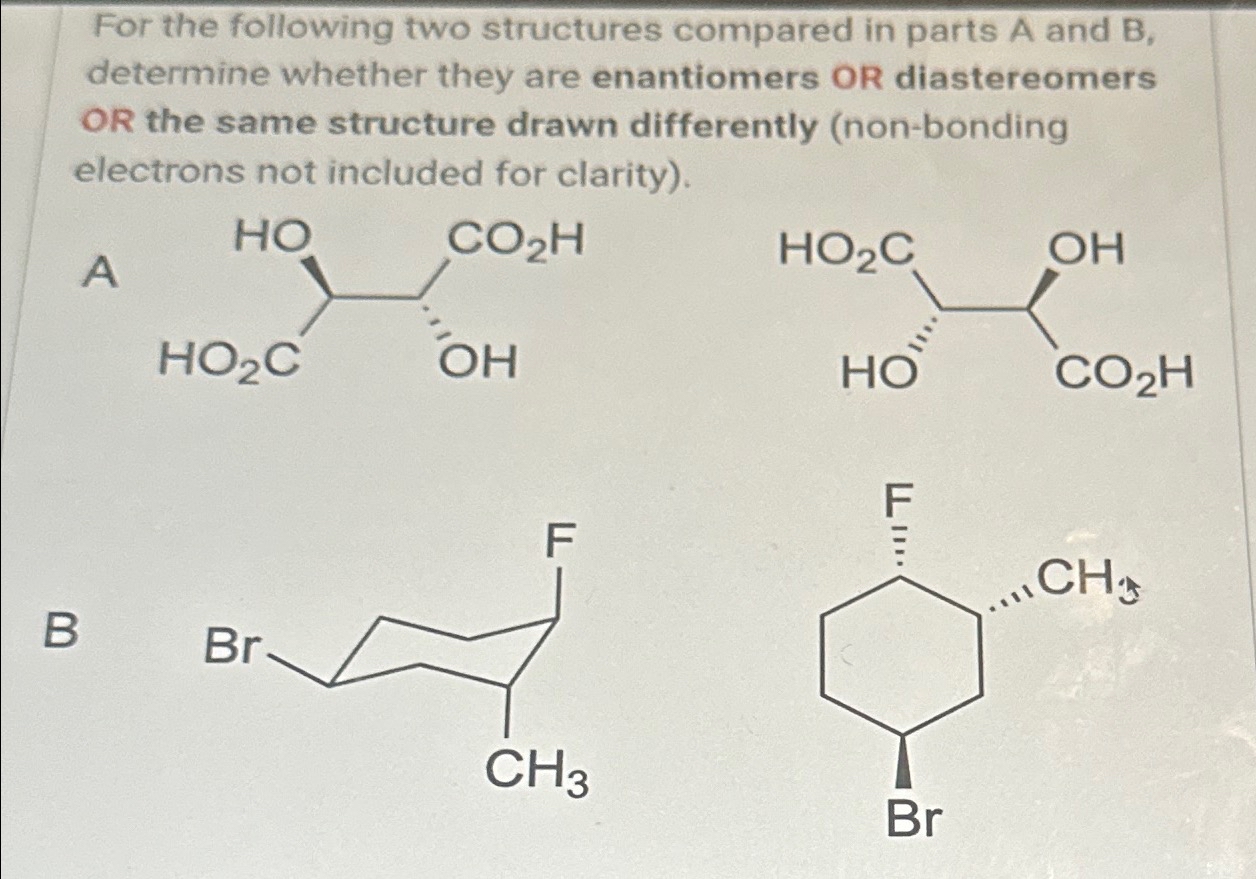 Solved For the following two structures compared in parts A | Chegg.com