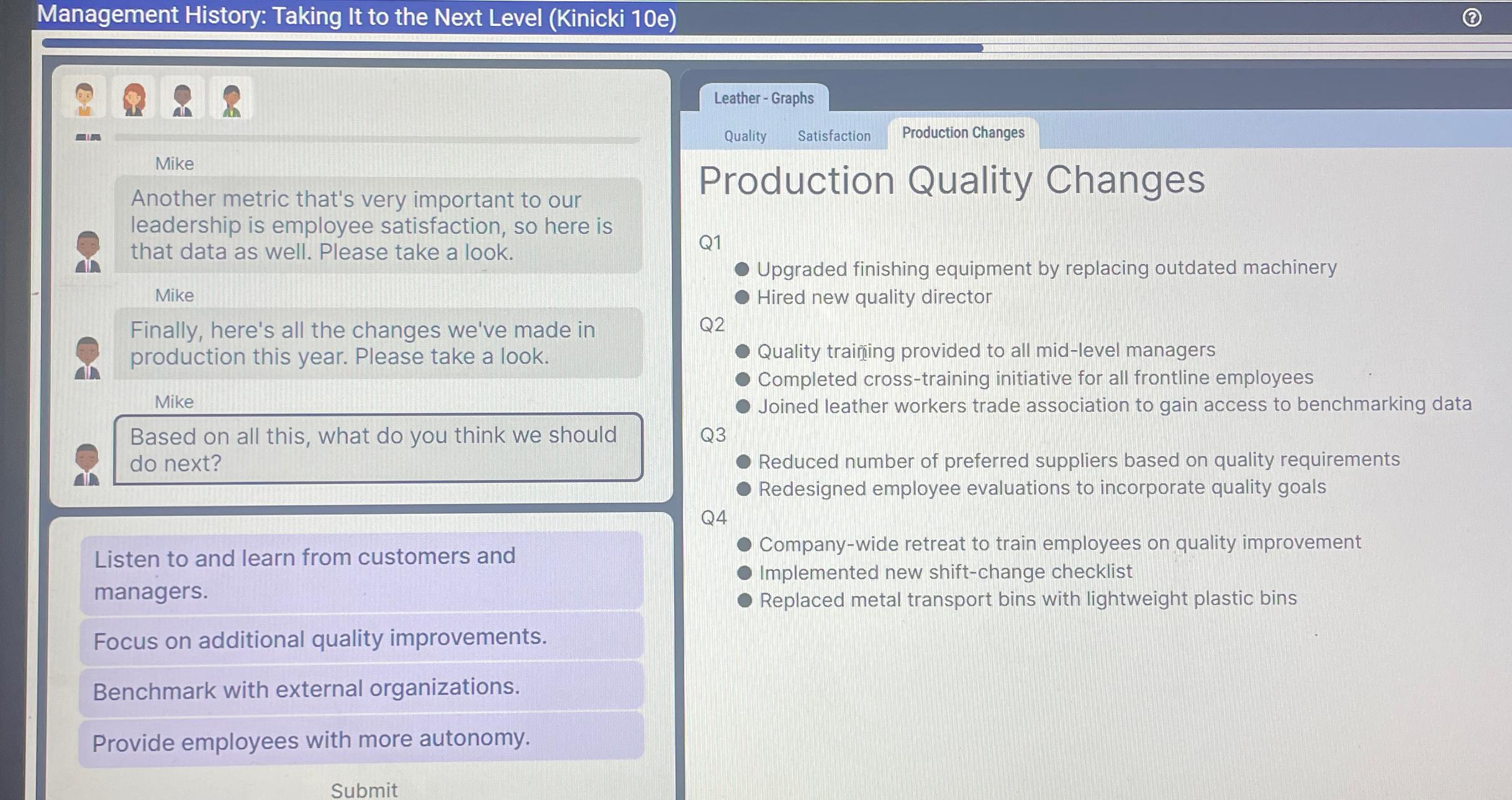 Solved Management History: Taking It to the Next Level | Chegg.com