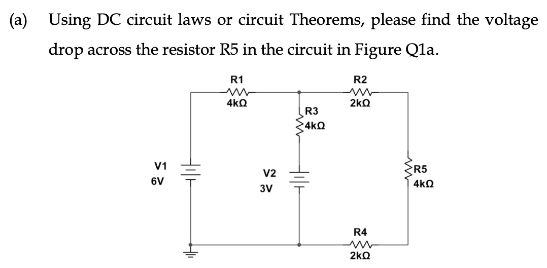 Solved (a) ﻿Using DC circuit laws or circuit Theorems, | Chegg.com