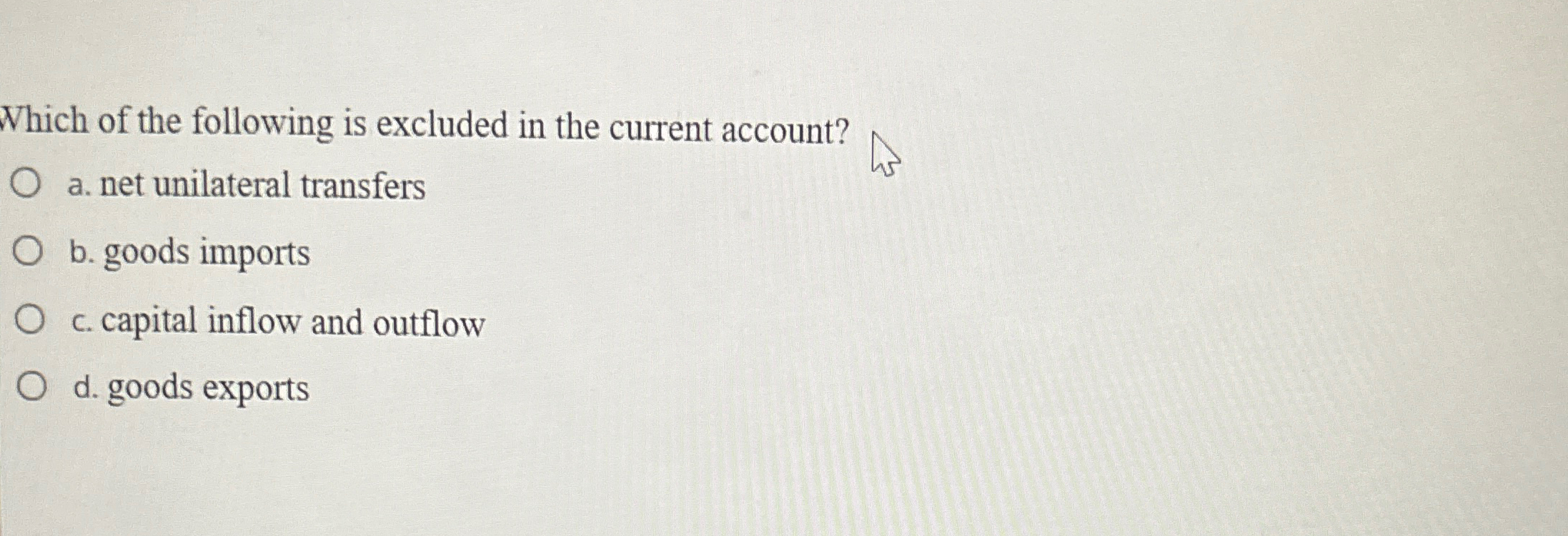 Solved Which of the following is excluded in the current | Chegg.com