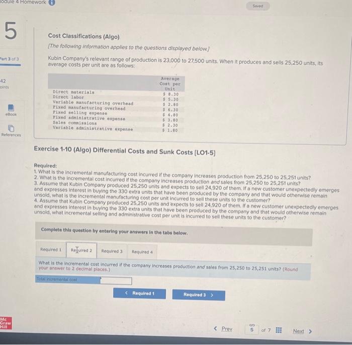 Solved Cost Classifications (Algo) [The following | Chegg.com