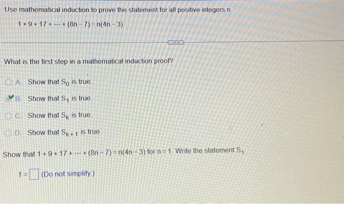 Solved Use mathematical induction to prove the statement for | Chegg.com