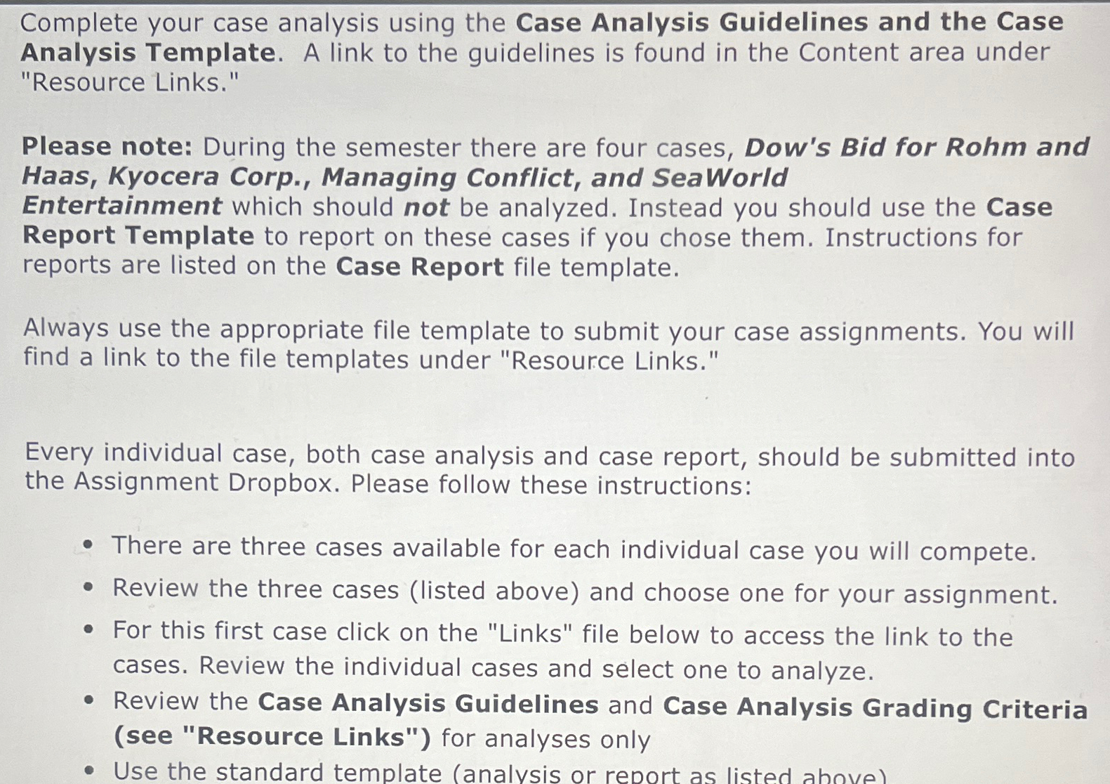 Solved Complete your case analysis using the Case Analysis | Chegg.com