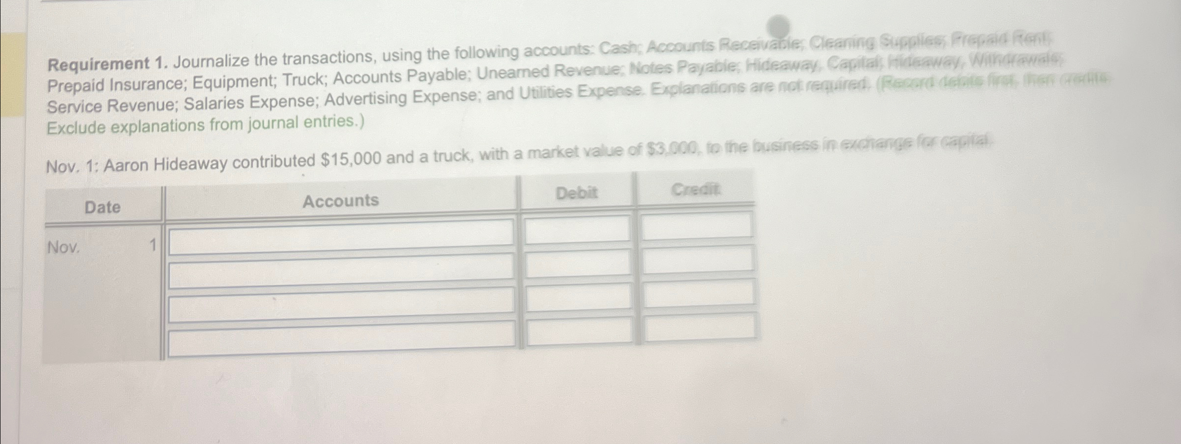 Journalize the transactions, using the following | Chegg.com
