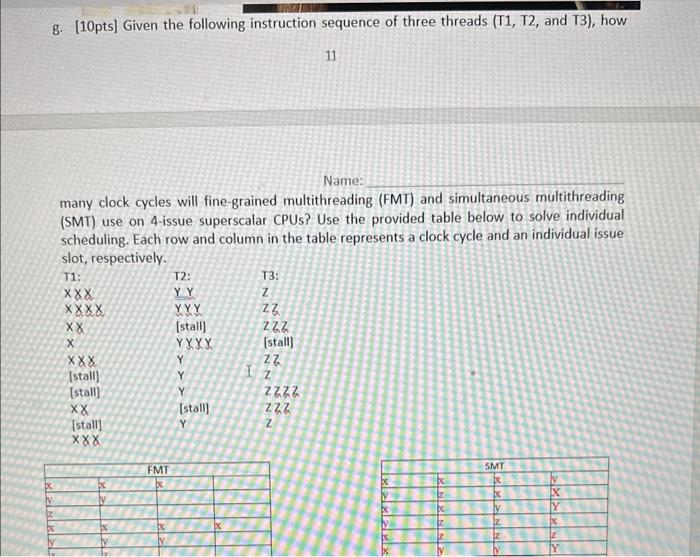Solved g. [10pts] Given the following instruction sequence | Chegg.com